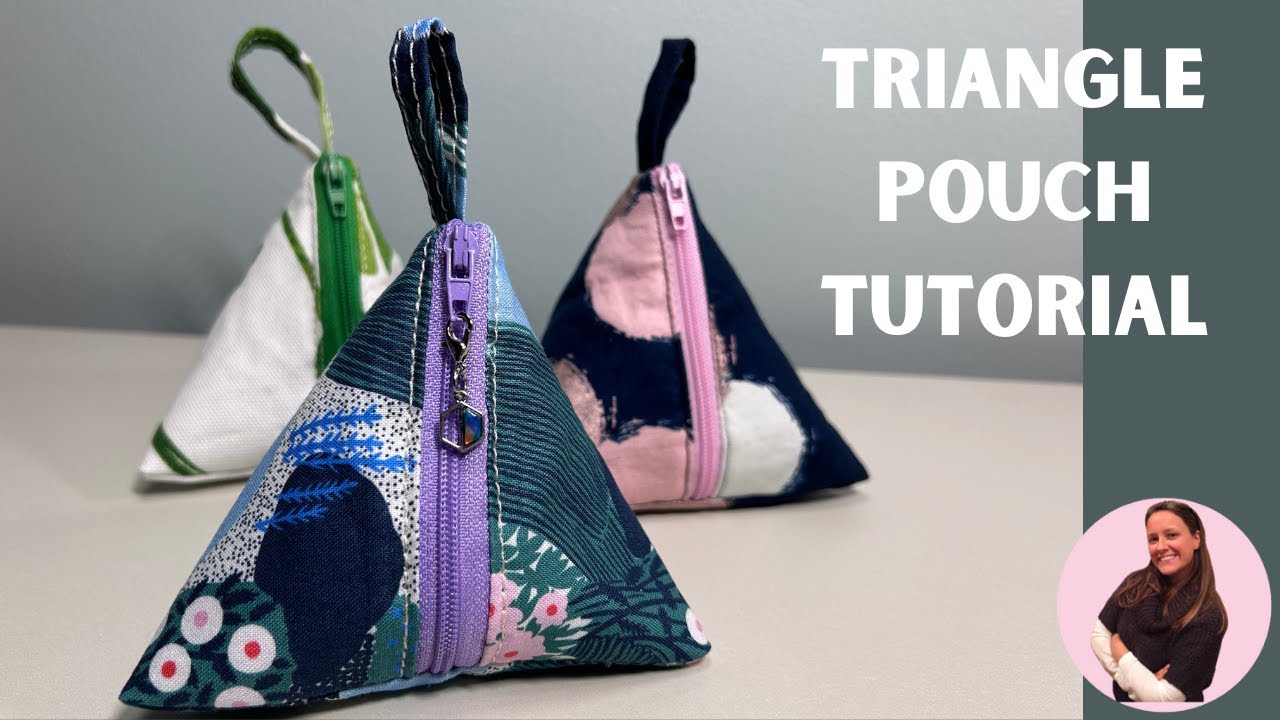 Triangle Pouch Tutorial (EASY)! #beginnersewing #sewing #sewingtutorial #DIY - YouTube
