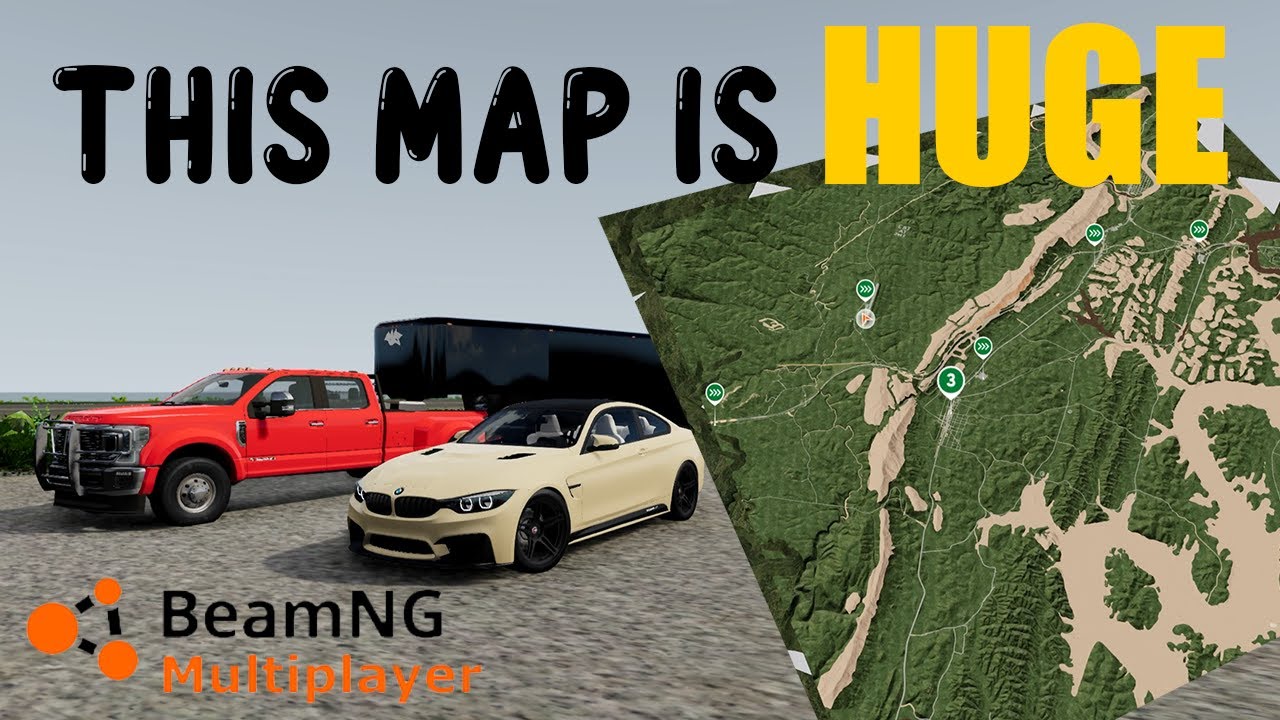 This Map is Huge!!! - BeamNG.Drive Multiplayer - YouTube
