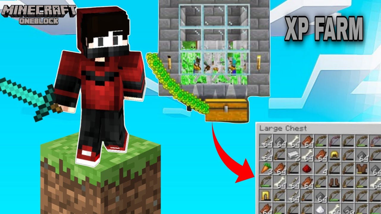 I Built an AMAZING Block XP Farm in Minecraft - YouTube