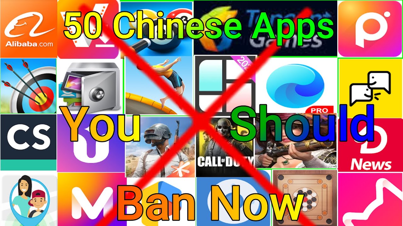 50+ Chinese(china)apps ban in India 2020|TikTok,PubG Ban|Uninstall ...