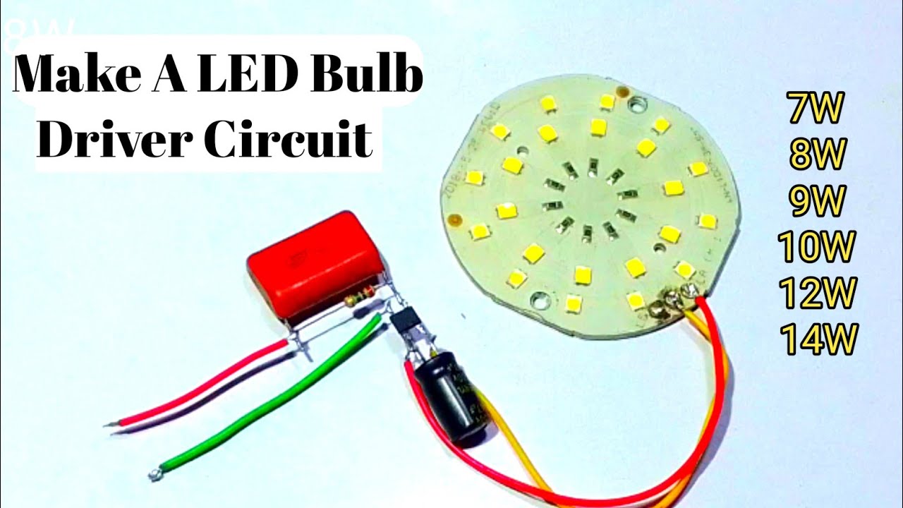 Make A Led Bulb Driver Circuit At Home || Simple Powerfull Led Bulb ...