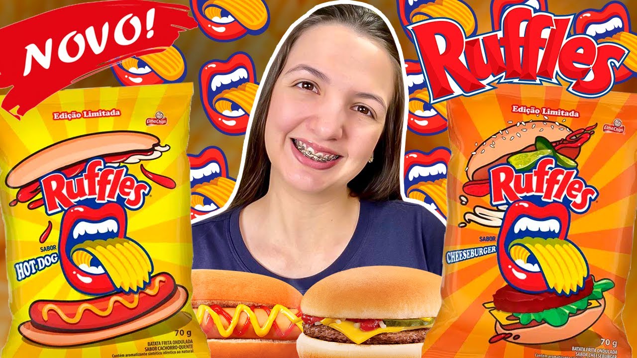 PROVAMOS OS NOVOS SABORES DE RUFFLES - NOVA RUFFLES HOT DOG / NOVA ...