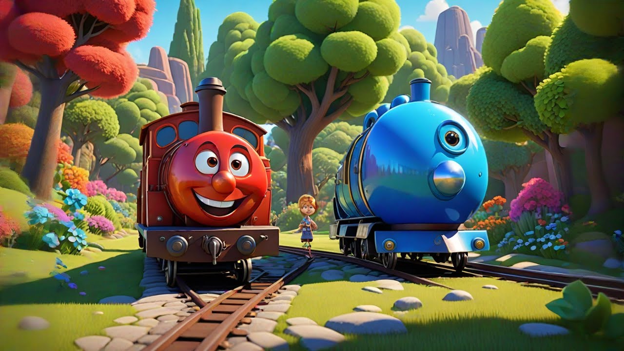 Four Toy Trains Say Toot Toot Toot | Train Song for Kids | Fun Counting ...