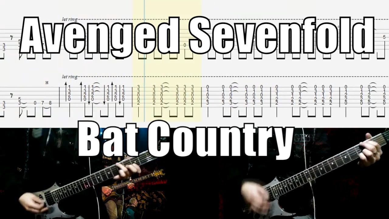Avenged Sevenfold Bat Country Guitar Cover With Tab - YouTube