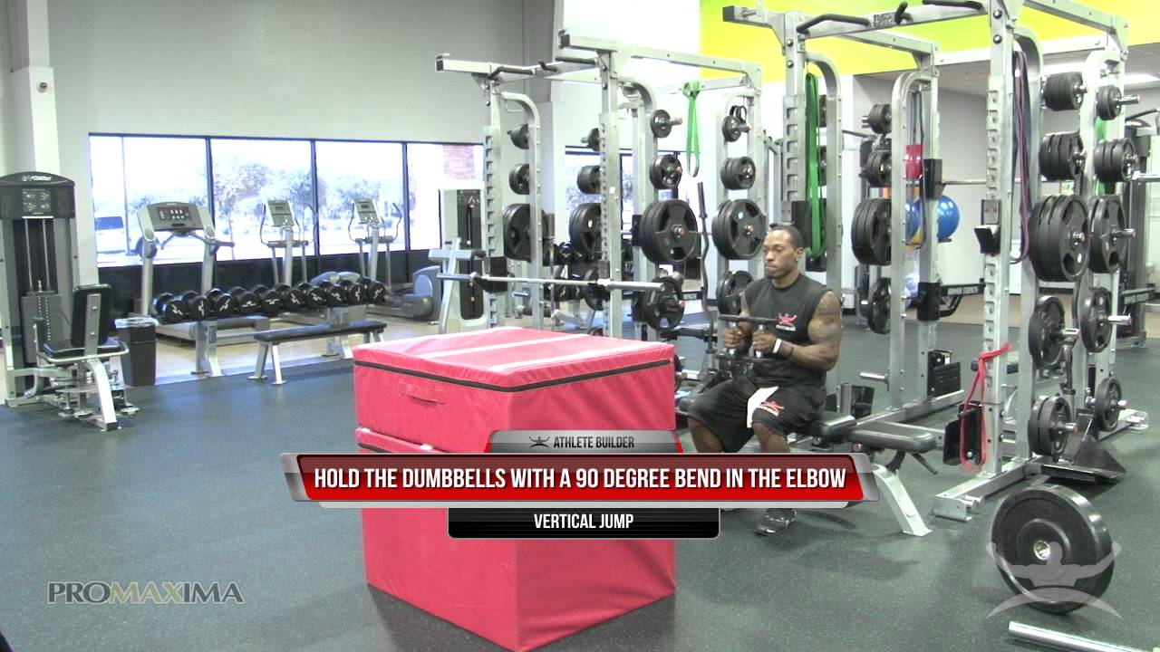 Combine Academy - Vertical Jump - Dumbbell Seated Box Jump - YouTube