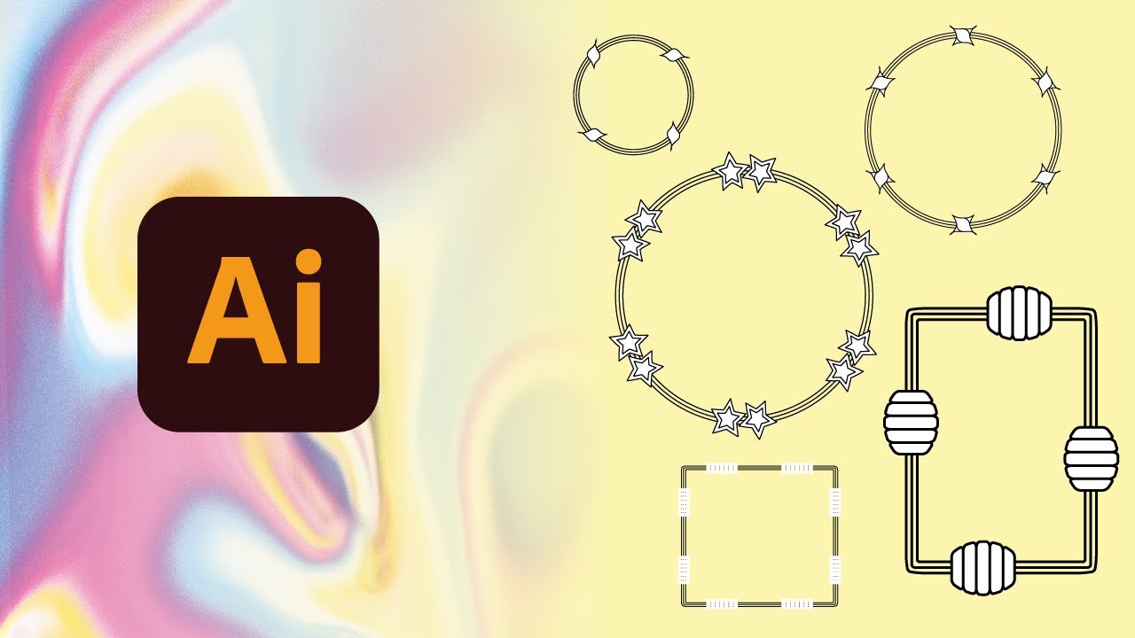 Come creare bordi personalizzati con Adobe Illustrator - YouTube