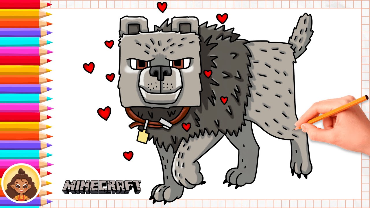 How to Draw Dennis (wolf) | from Minecraft movie - YouTube
