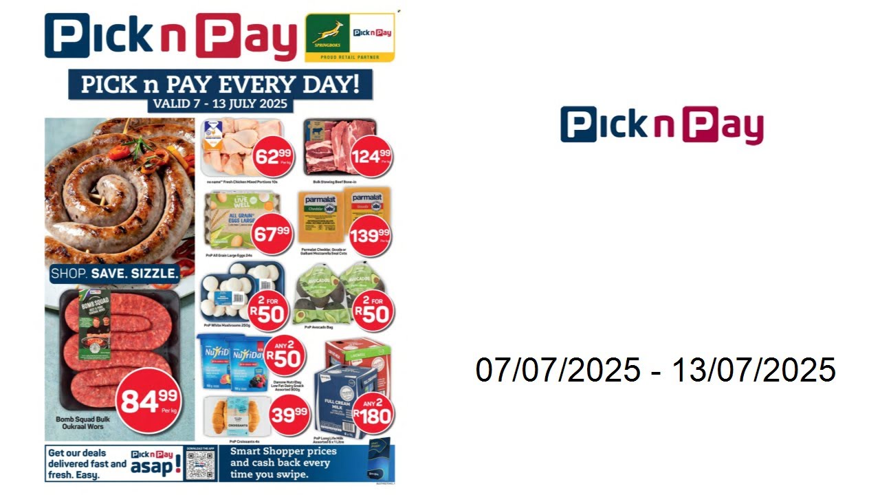 Pick n Pay specials - Weekly Specials - 07/07/2025 - 13/07/2025 - YouTube