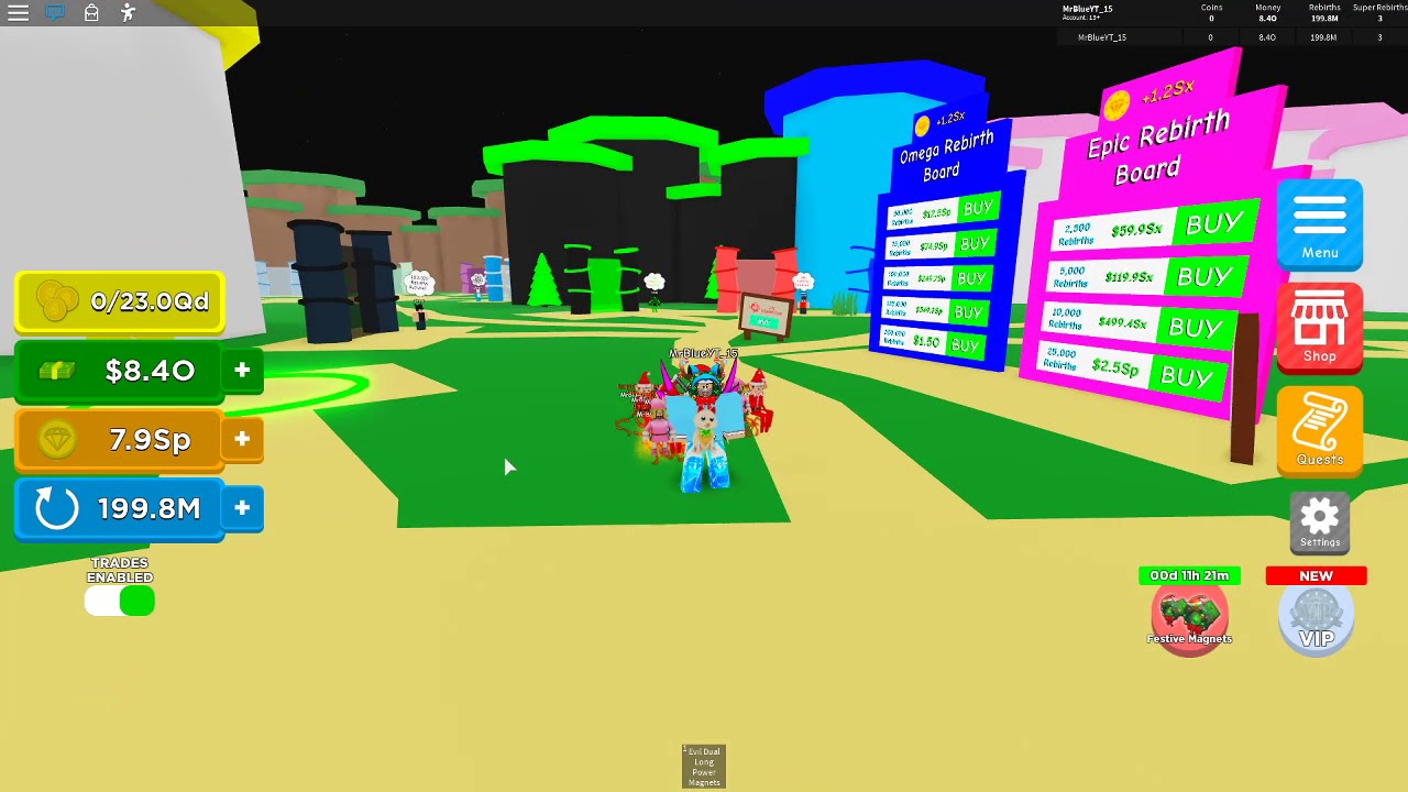 Getting 200M in Roblox Magnet Simulator #5 - YouTube