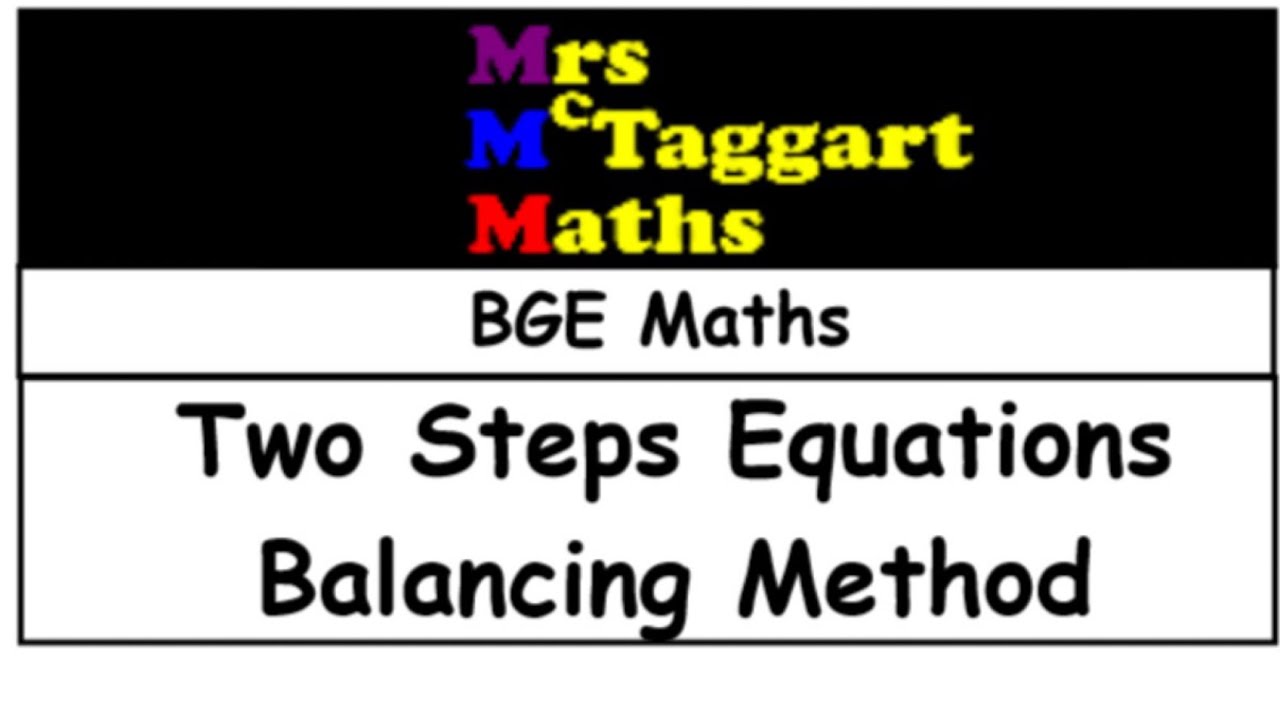 two step equations balancing method - YouTube