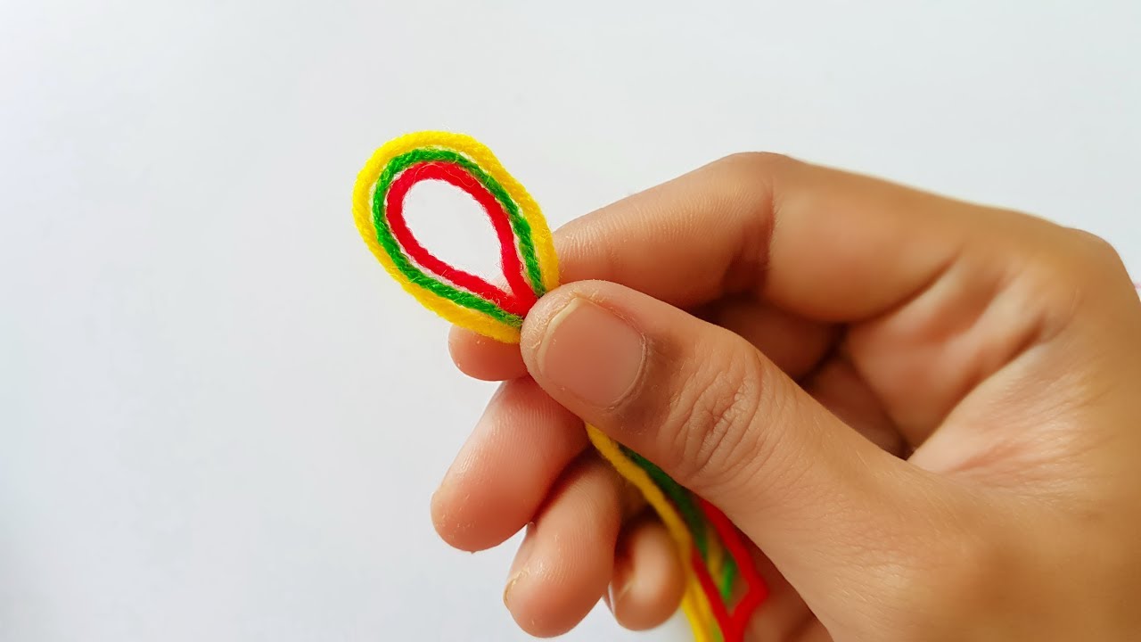 Homemade Rakhi Idea with Wool || Raakhi - YouTube