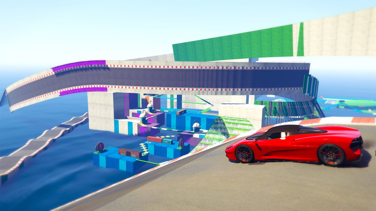 Crazy GTA 5 Stunt Race Car Parkour GTA 5 Online #gta #gtav #gaming # ...