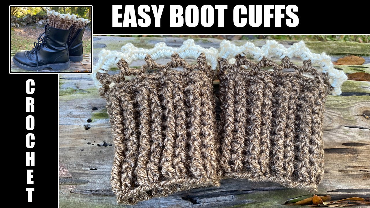 Crochet Quick and Easy Boot Cuffs- Free Pattern - YouTube