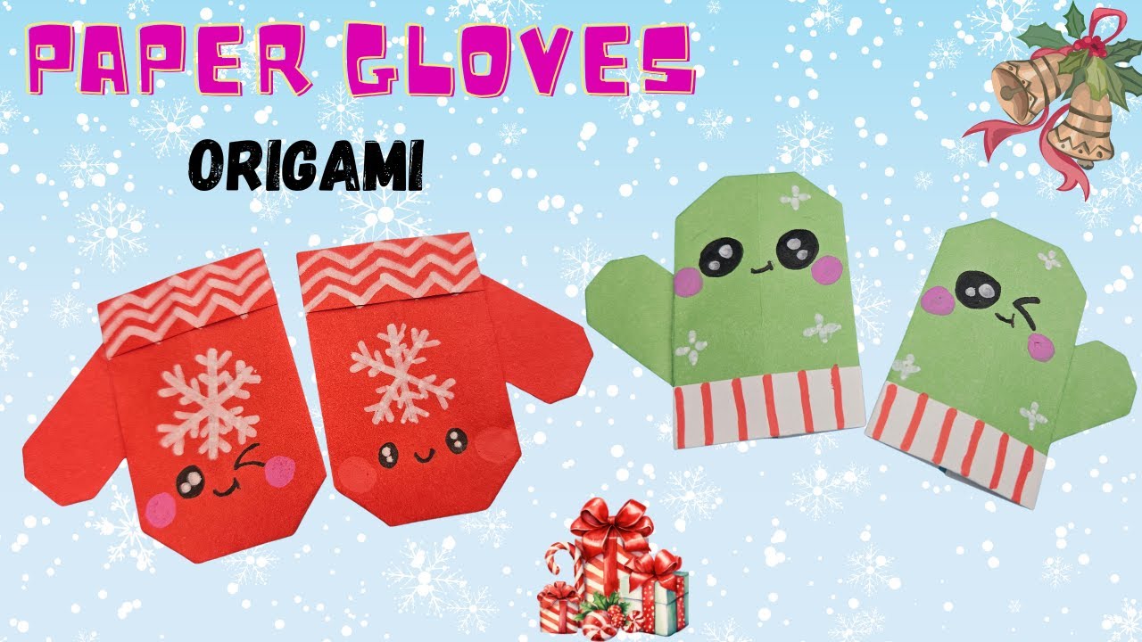 DIY Christmas Decor: Paper Gloves Origami Tutorial - YouTube