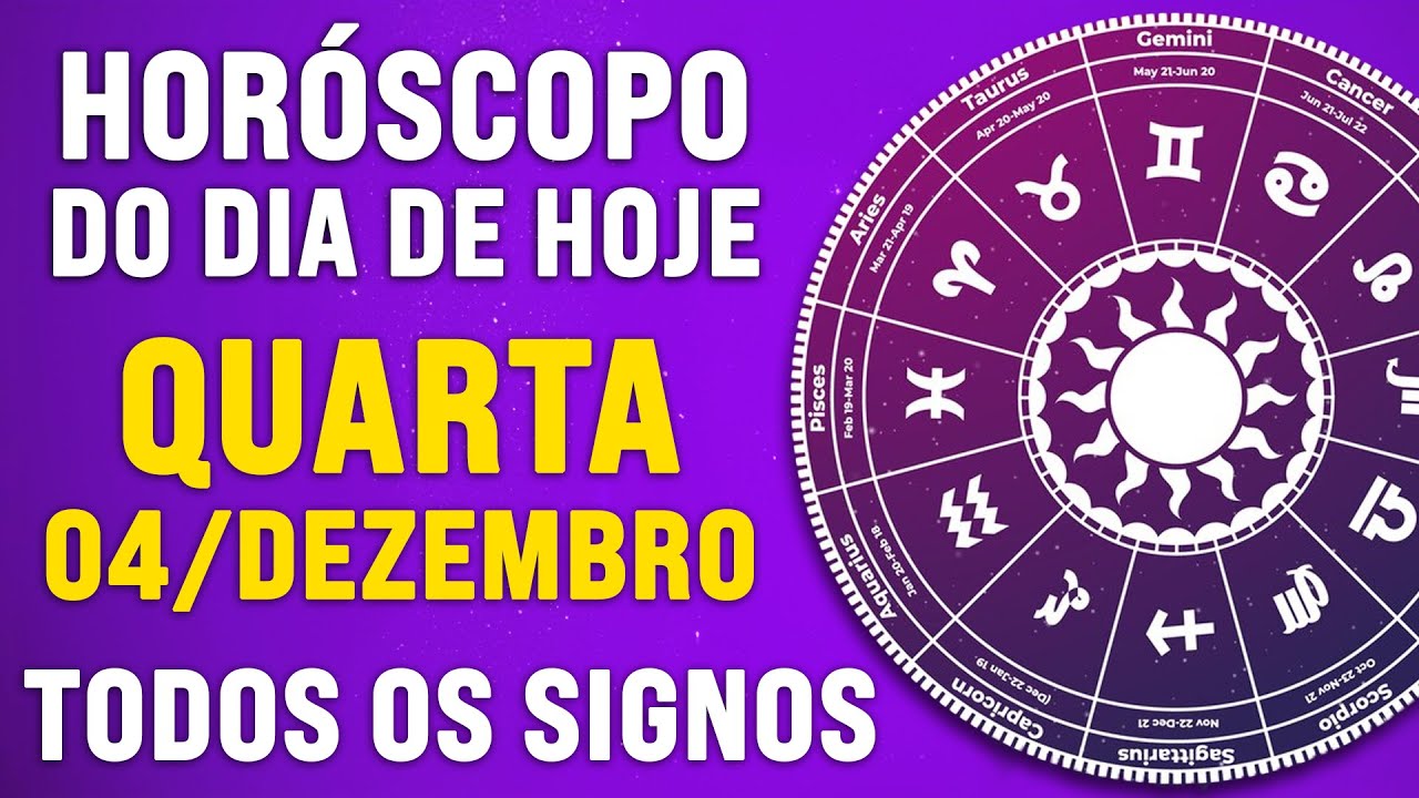 HORÓSCOPO DO DIA QUARTA 04/12/2024 - PREVISÃO PARA TODOS OS SIGNOS - COM SOFIA NAVARRO - YouTube