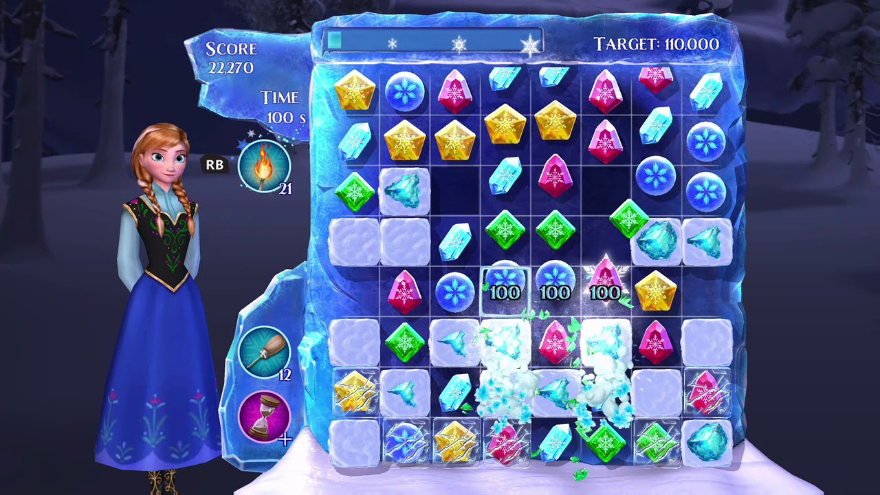 Frozen Free Fall: Snowball Fight Level 193 Walkthrough, No Power Ups ...