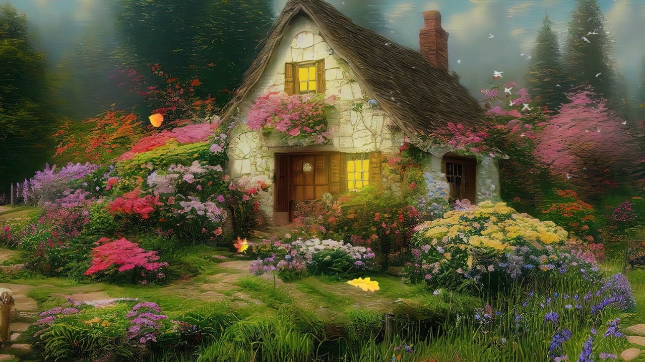 Peaceful Ambience - Birds Flying & Chirping trough Trees, Autumn Leaves ...