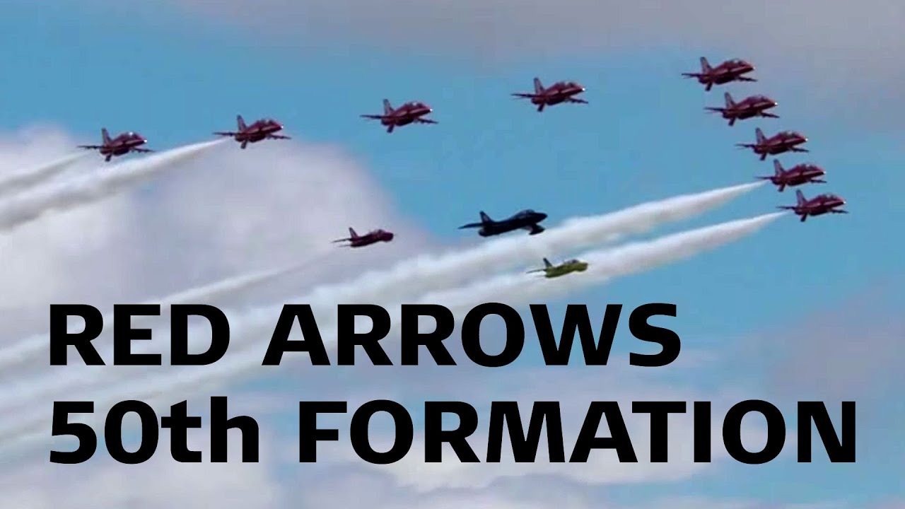 Red Arrows 50 Formation Waddington 2014 - YouTube
