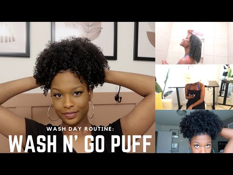 My Wash Day Routine: Wash & Go Puff // Cute Natural Hairstyles // VLOGMAS Day 13