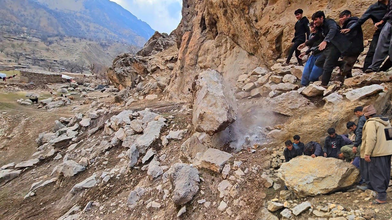 Nomadic Life: The Unity of Nomads in Moving a Giant Rock: A Day in ...