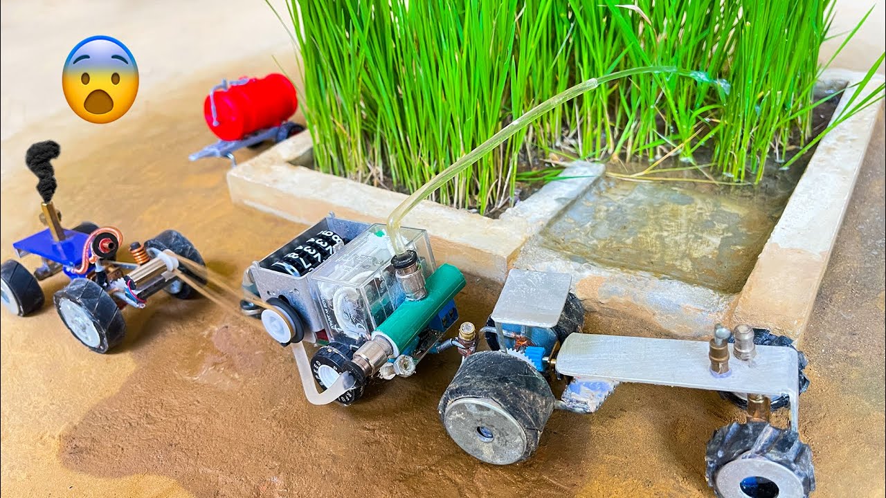 diy project diesel engine mini tractor scientific project water pump ...