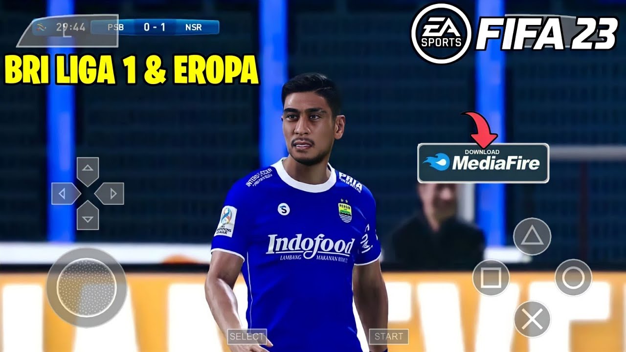MAIN FIFA 23 PPSSPP MOD BRI LIGA 1 & LIGA EROPA FULL TRANSFERS 2023 ...