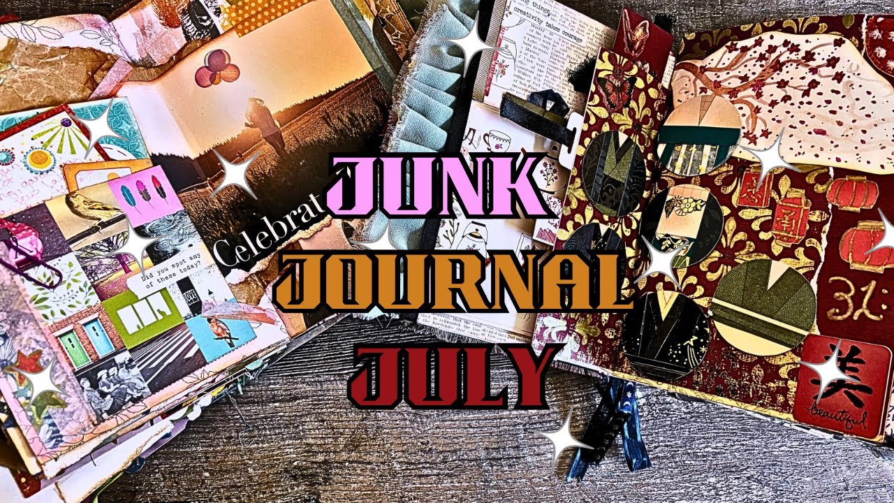 Junk Journal July Day 31 // CELEBRATE // Created by MegJournals - YouTube
