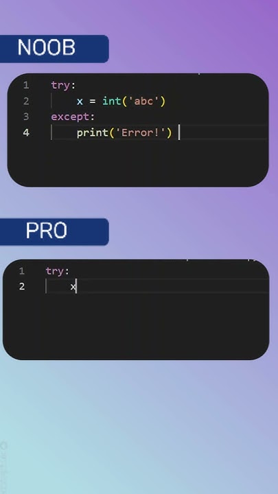 Noob vs Pro in Python: Master Exception Handling! #pythonprogramming - YouTube