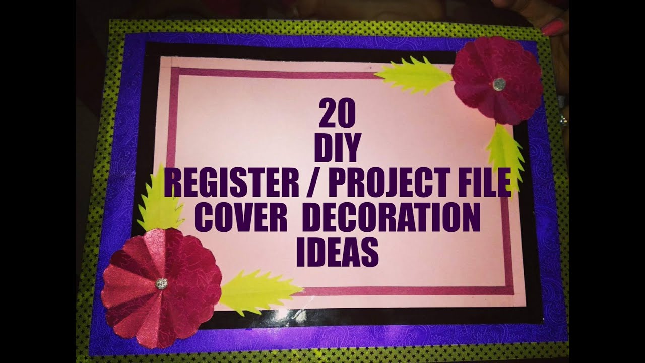 Project cover decoration | register cover decoration ideas | register ...