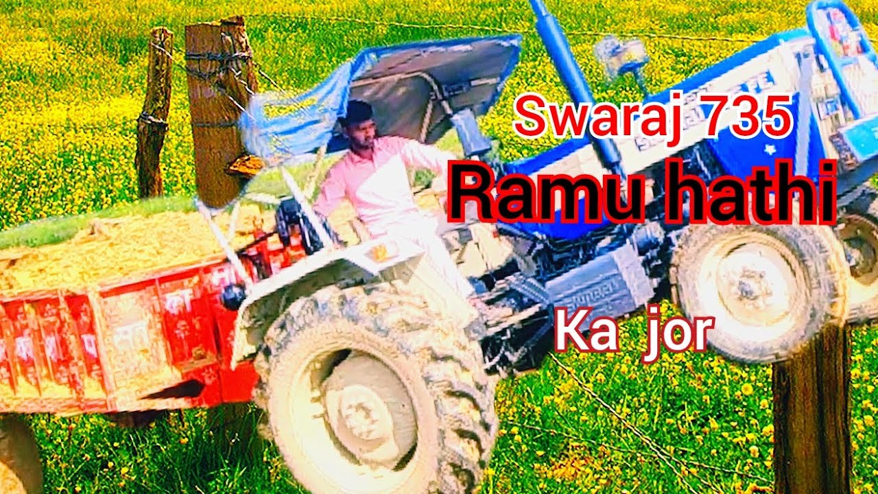 Swaraj 735 FE👍 trauli par jor😀 Binesh Kumar YouTube channel 👍 trauli ...