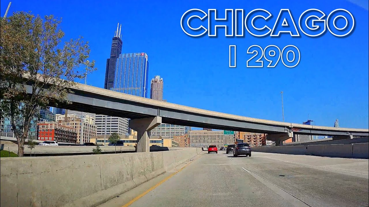 Driving on i 290 heading to downtown Chicago - YouTube