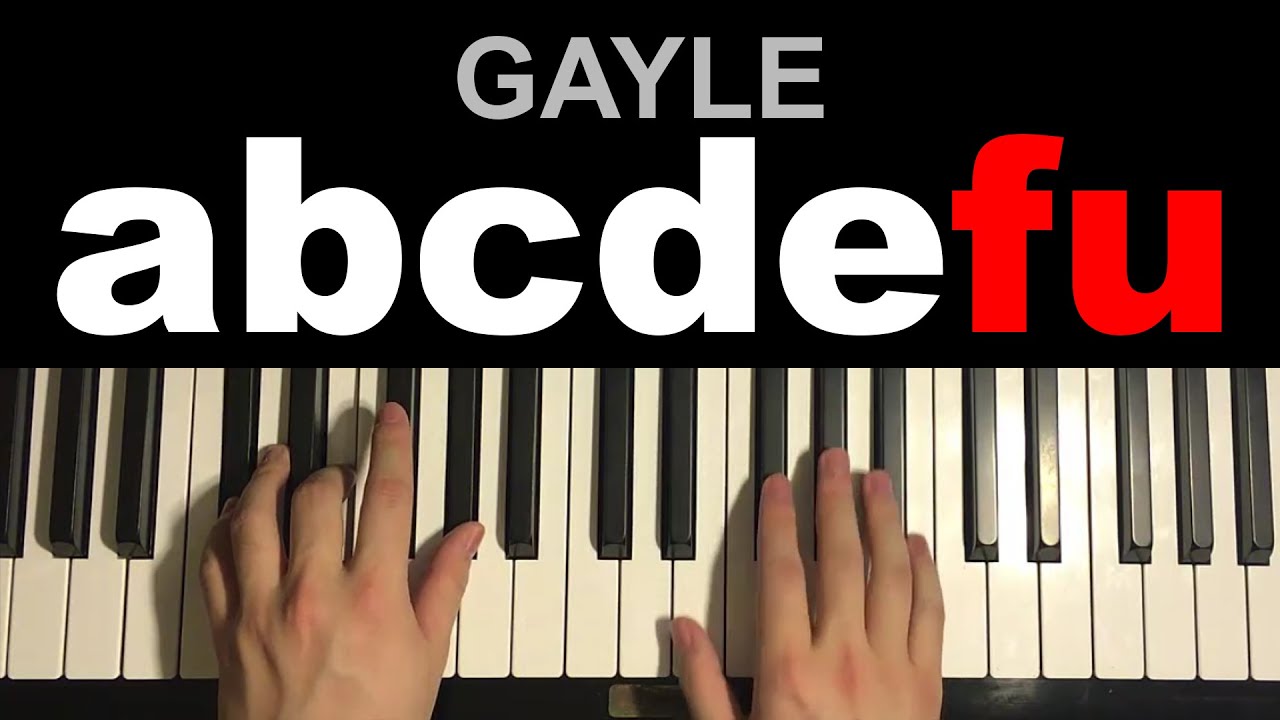 GAYLE - abcdefu (Piano Tutorial Lesson) - YouTube