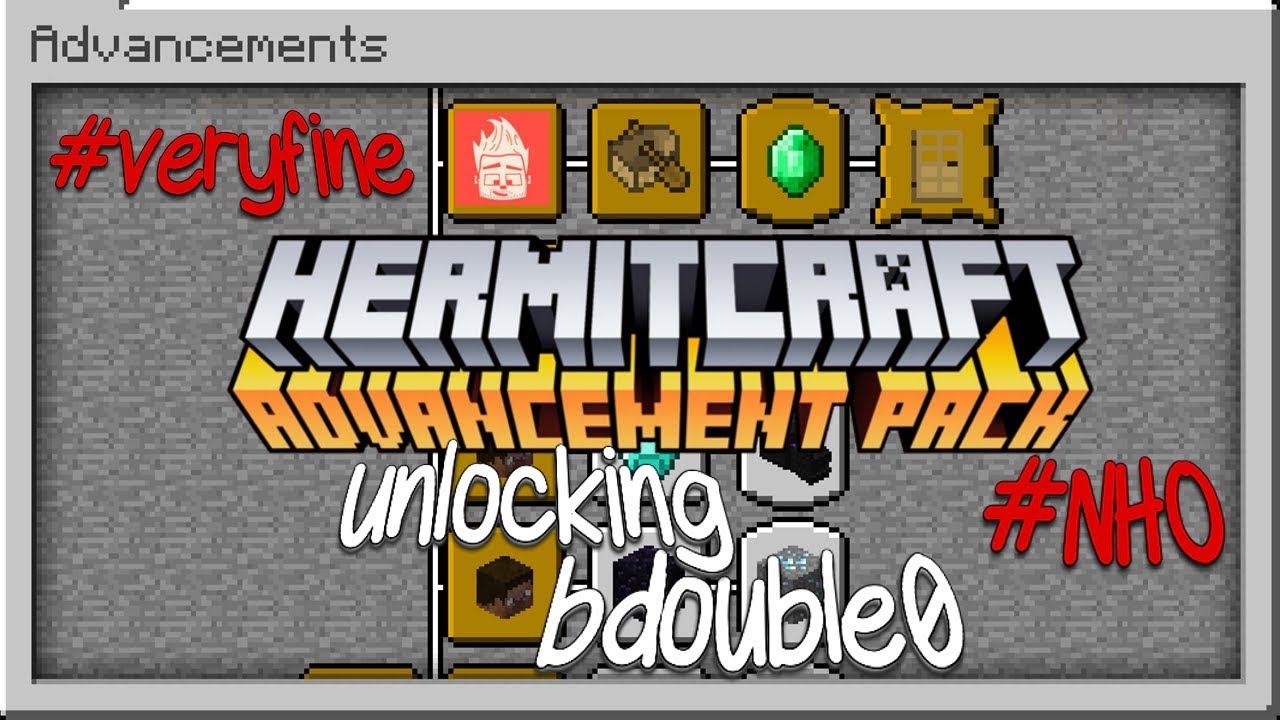 Hermitcraft Advancement Pack - Unlocking BdoubleO - YouTube
