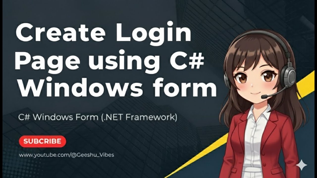 C# Windows Form login page (.Net Framework) Visual Studio - Login Page ...