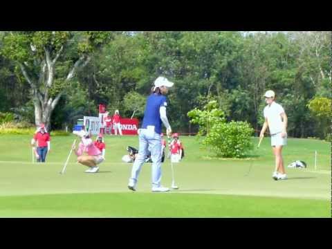 [HD] N Y Choi long putt at HONDA LPGA 2013 (R2)
