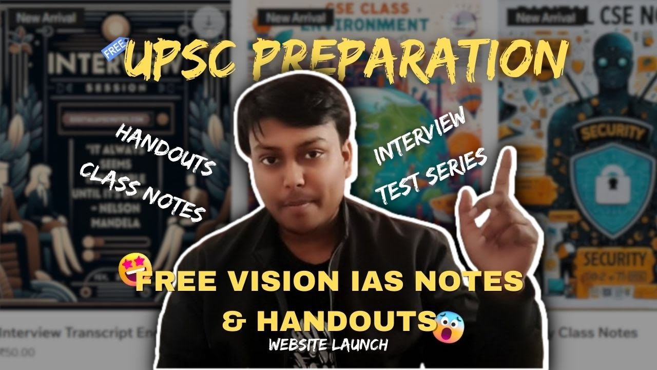 Free VISION IAS Class Notes and Handouts 😃 || Website Launch || मुफ्त ...