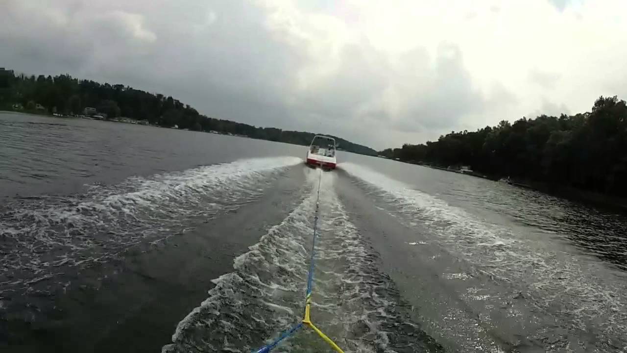 Gopro tour of Long Lake Cloverdale Michigan on water ski's - YouTube