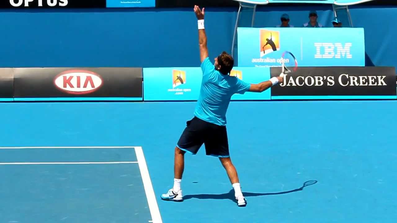 Juan Martín del Potro Serve Australian Open 2012 - YouTube