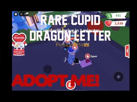 Adopt Me - Opening a Rare Cupid Dragon Letter - YouTube