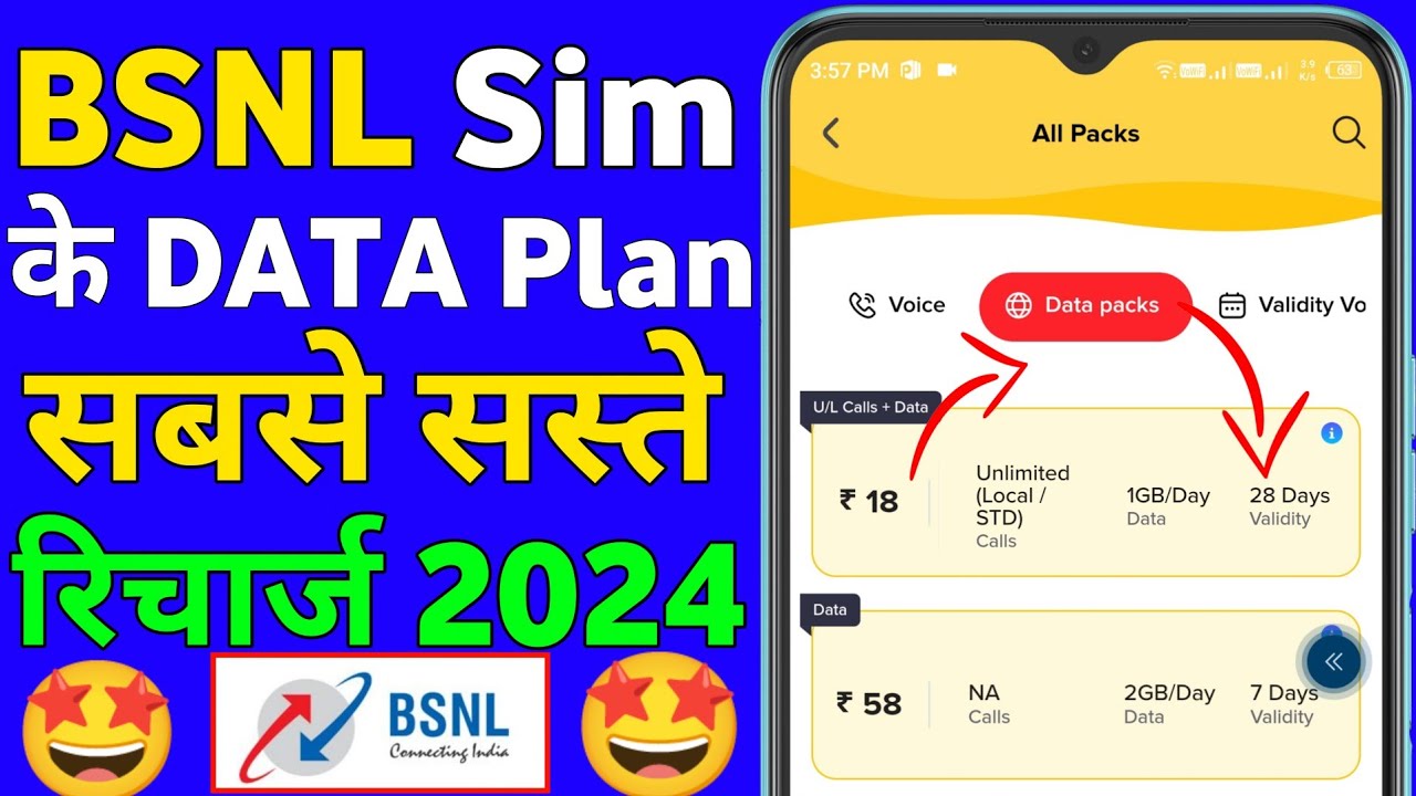 Bsnl Recharge Plan 2024 Net Pack Bsnl Data Plan Bsnl Sim Ka Sabse Sasta Recharge Data Add On ...