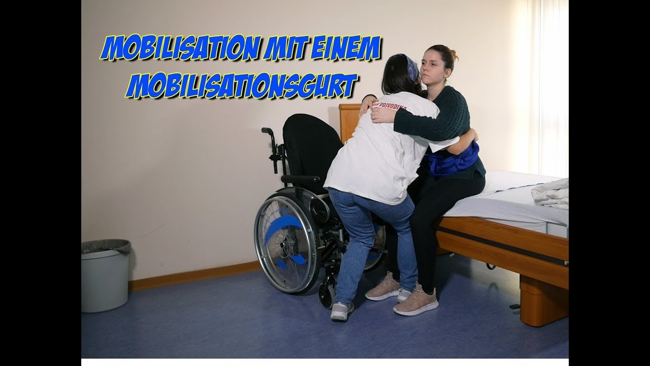 Mobilisation mit einem Mobilisationsgurt - YouTube