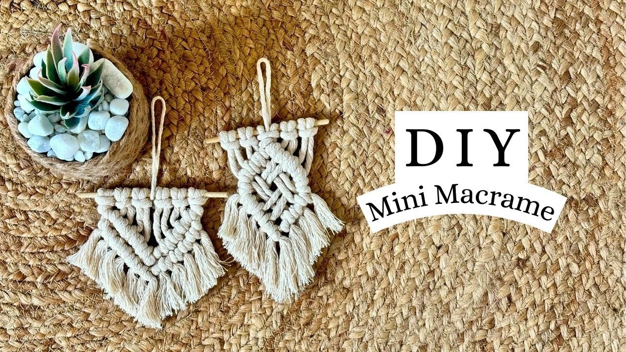 Easiest mini macrame wall hangings for beginners ️😱 | Mini macrame Diy ...