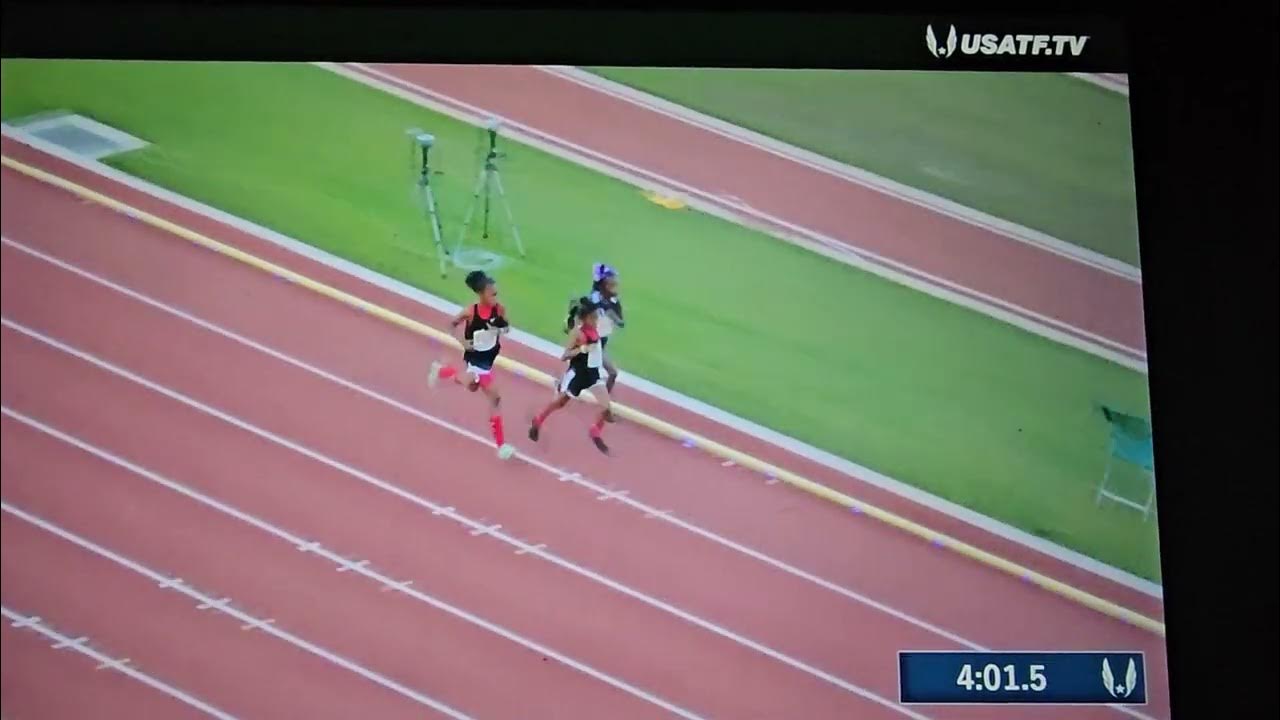 Girls 8u 1500m USATF Junior Olympics Finals (Kamille Gray LA JETS) - YouTube