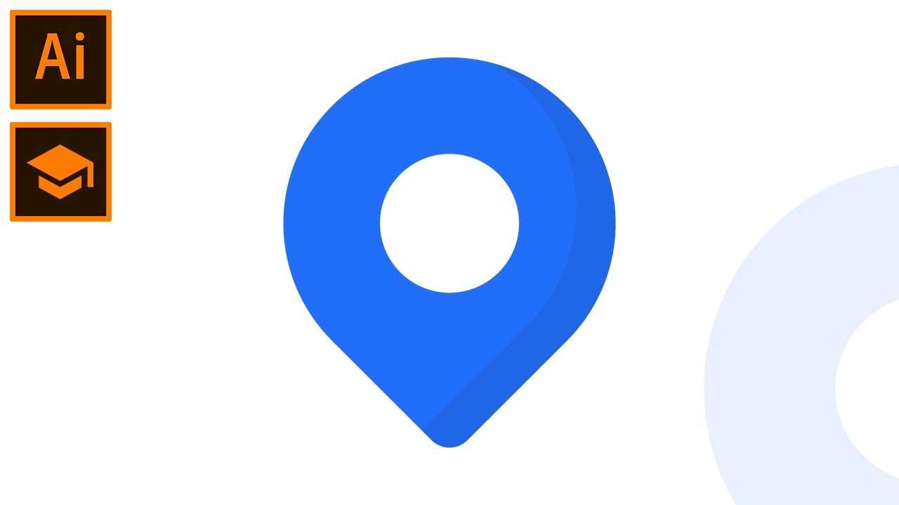 Map Location Icon Design - Adobe Illustrator Tutorial - YouTube