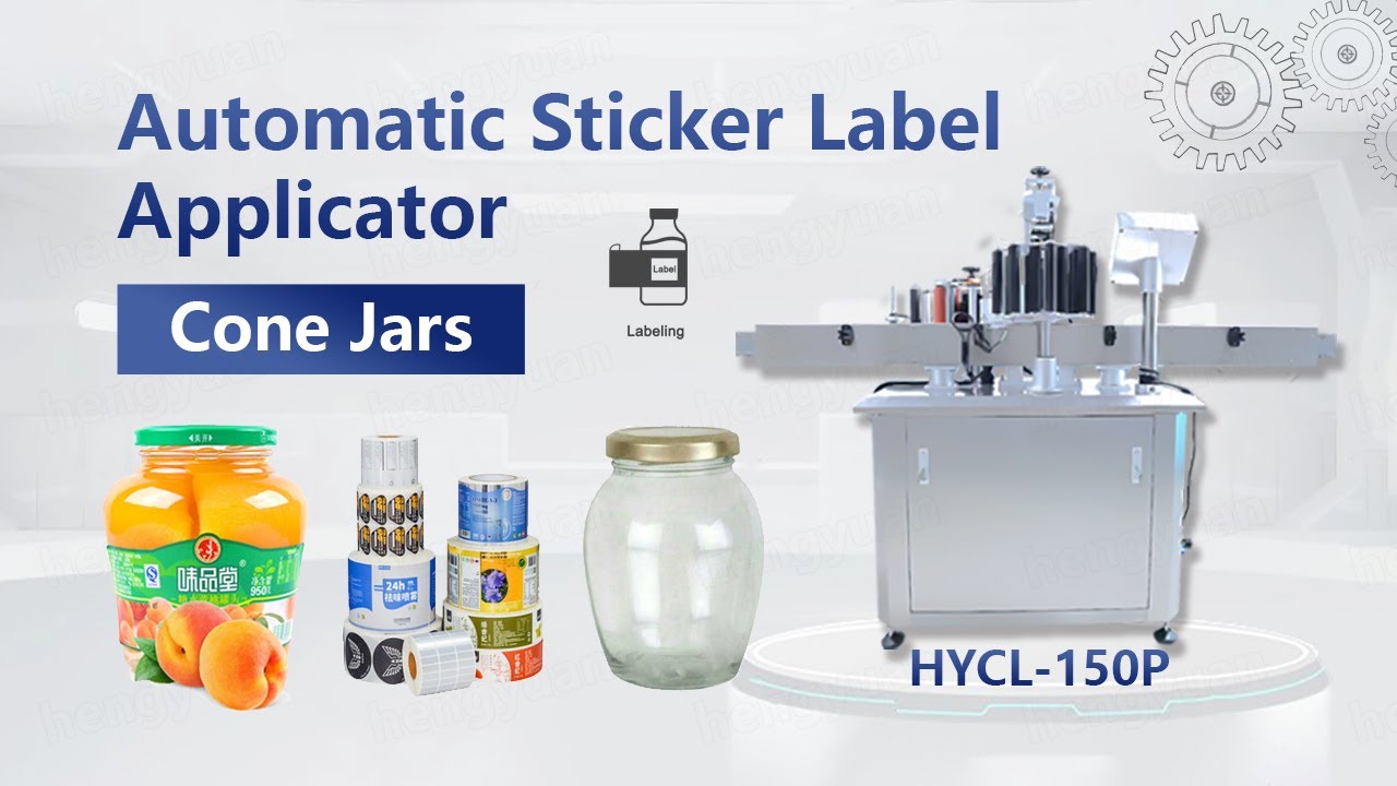 Why Automatic Sticker Label Applicator HYCL-150P 🎡 Cone Jars Labeling ...