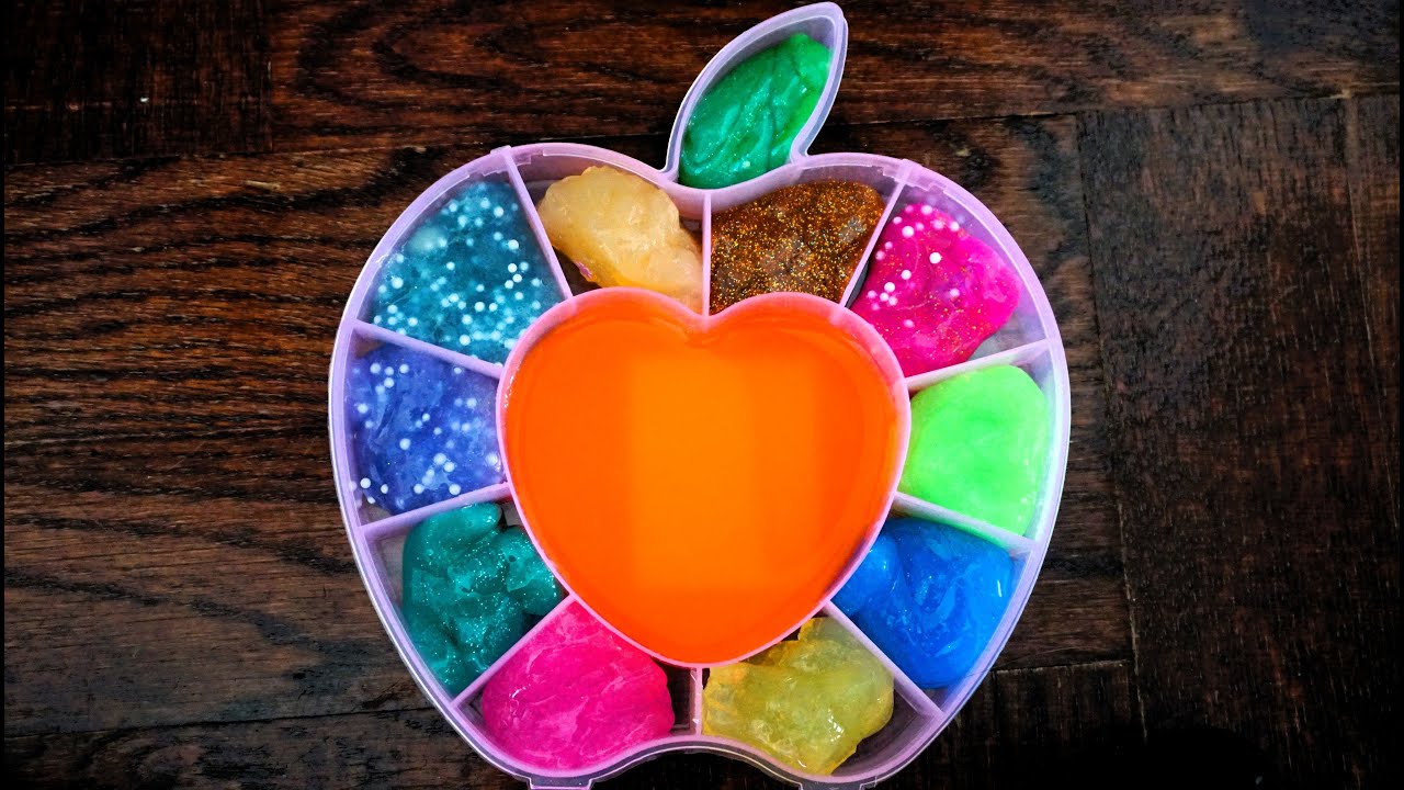 Rainbow Apple Slime Satisfying video, Make & Play DIY Slime relaxing ...