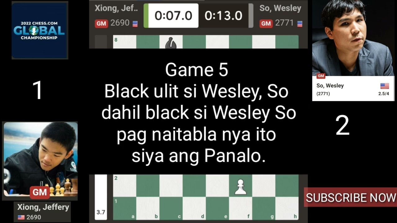 Game 4&5 Sino ang pasok sa Quarter Finals? | GM Xiong, Jeffery VS GM ...