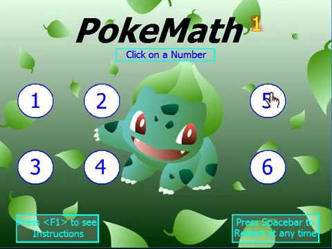 PokeMath 1 to 6 - YouTube