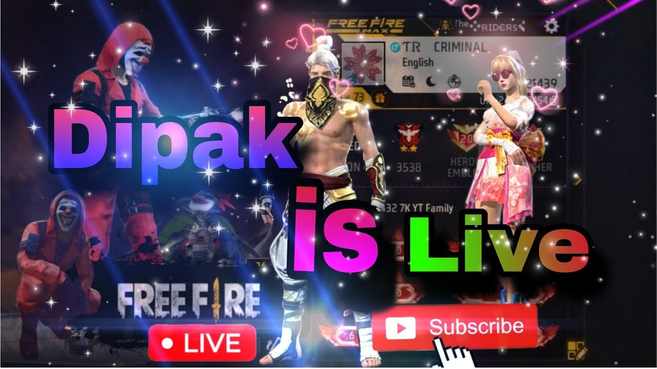 Dipak is live Free Fire🔥🔥Diamond Giveway🔥 Reddem Code Giveway🔥 Free Fire Max Live Giveway🔥🔥 ...