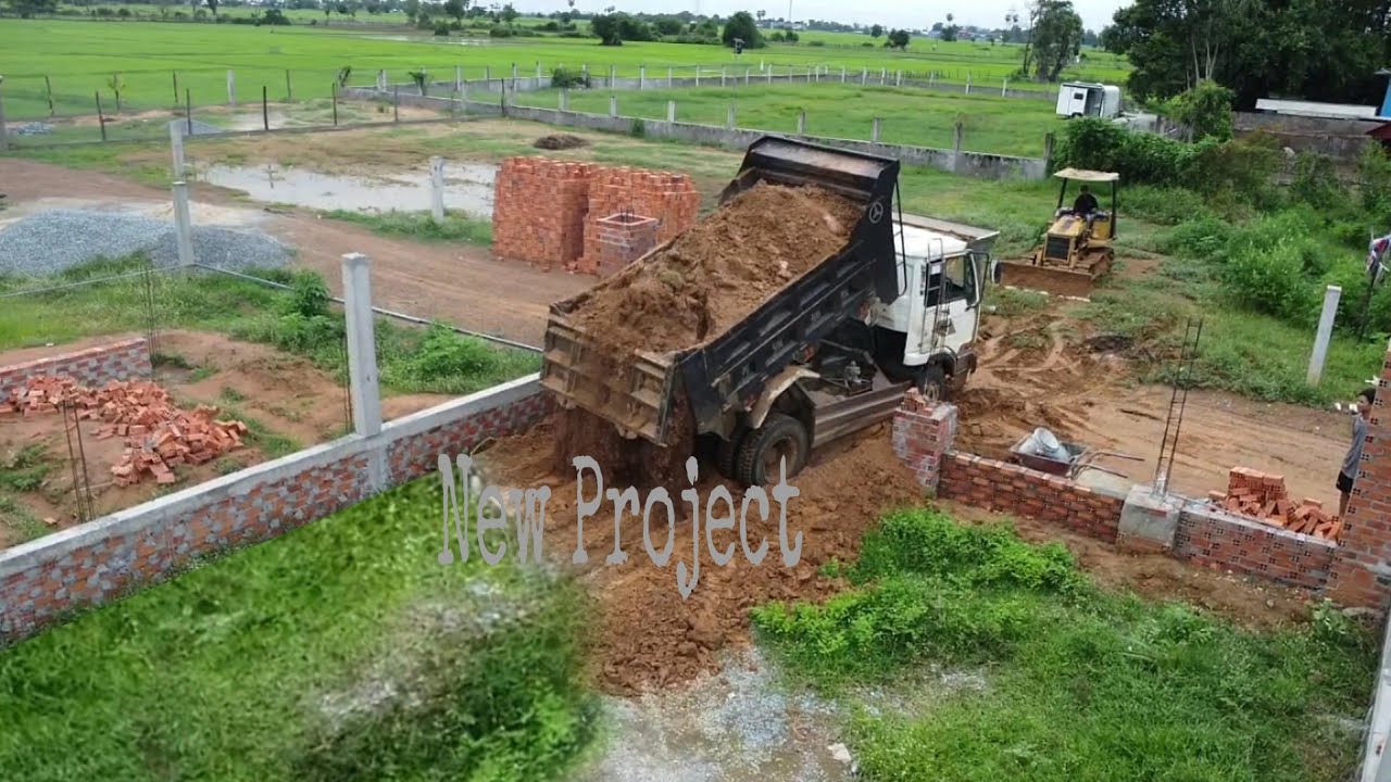 Land Size 6x12M Processing Filling up Using By Dozer and Mini Truck ...